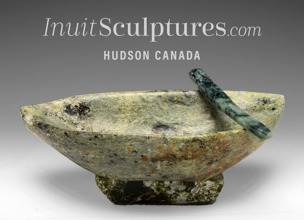 Qulliq de travail de 5 po (poêle à huile de phoque) par Simeonie Killi ...